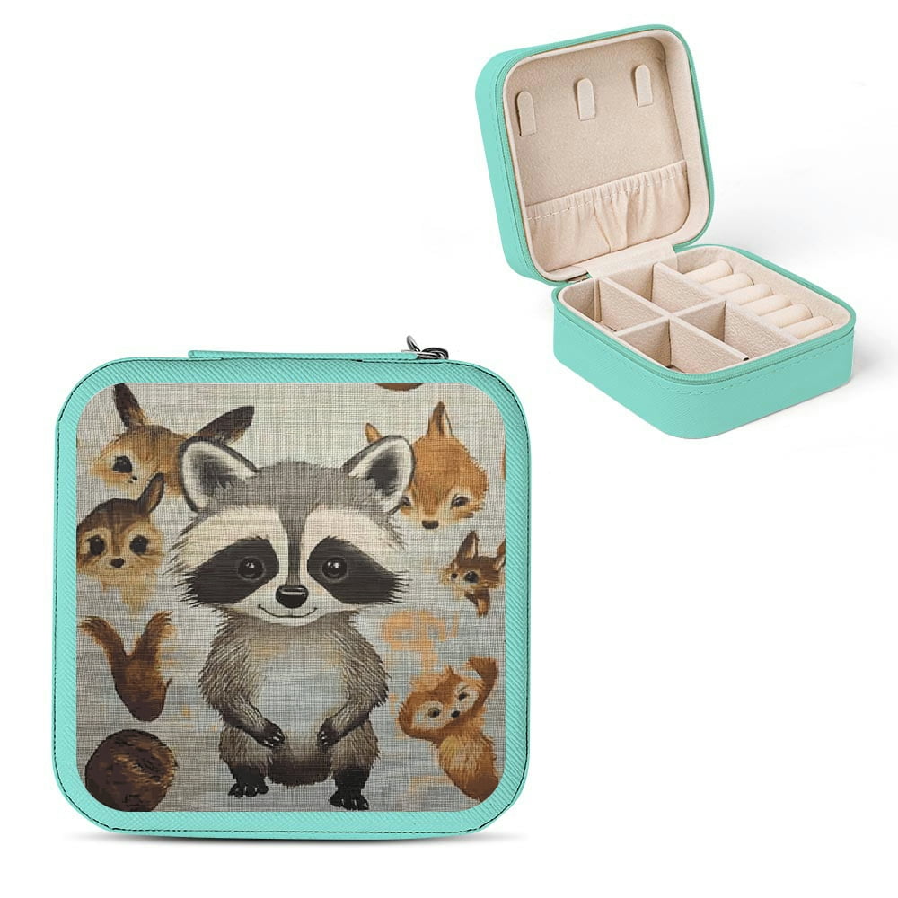 Creowell Raccoon Theme Jewelry Box Organizer for Necklace, Ring ...