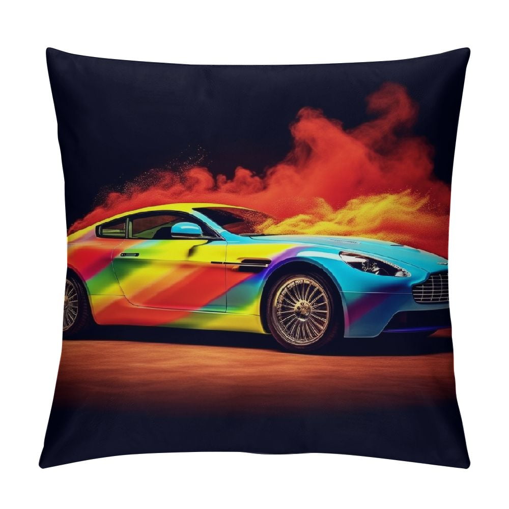 Creowell Racing Car Pillow Cover,Cartoon Street Style Sports Cars ...