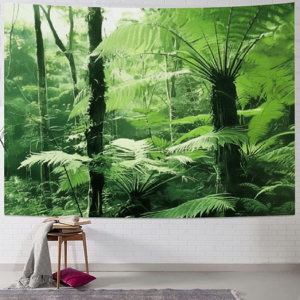 Creowell Rainforest Tapestry, Palm Trees and Exotic Plants in Tropical ...