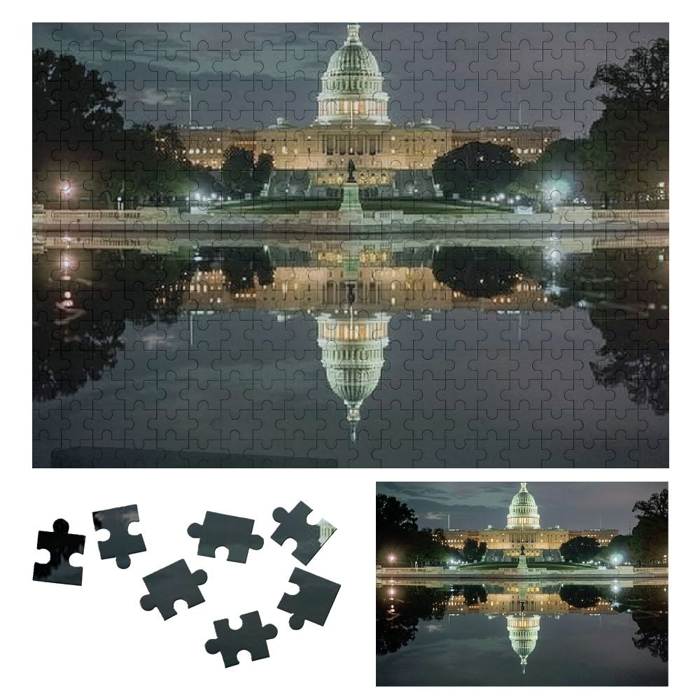 Creowell Reflection Night Wooden Jigsaw Puzzle for Adults and Kids ...