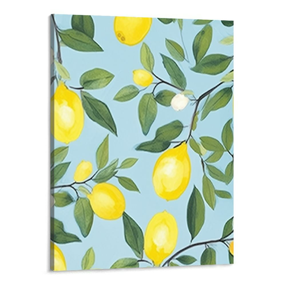 Creowell Retro Fruit Wall Art Prints - Lemon Tree Gallery Wall Posters ...