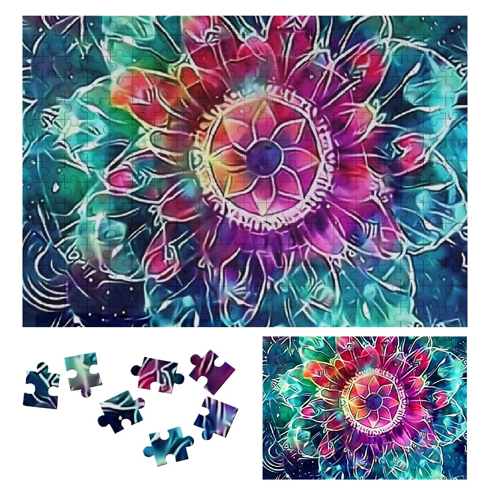 Creowell Sacred Geometry Flowers Wooden Jigsaw Puzzle for Adults and ...