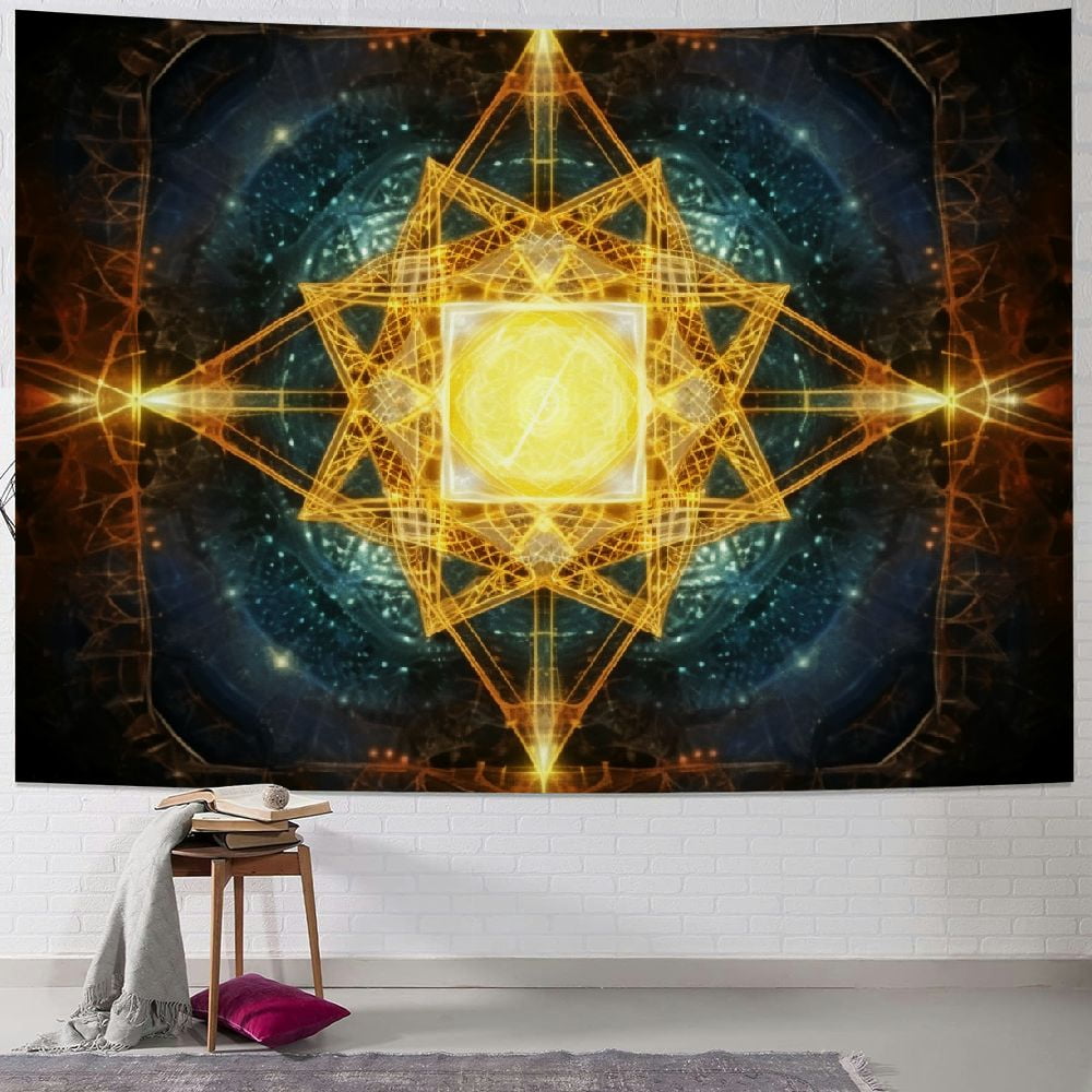 Creowell Sacred Geometry Tapestry, Flower of Life Wall Hanging, Sacred ...