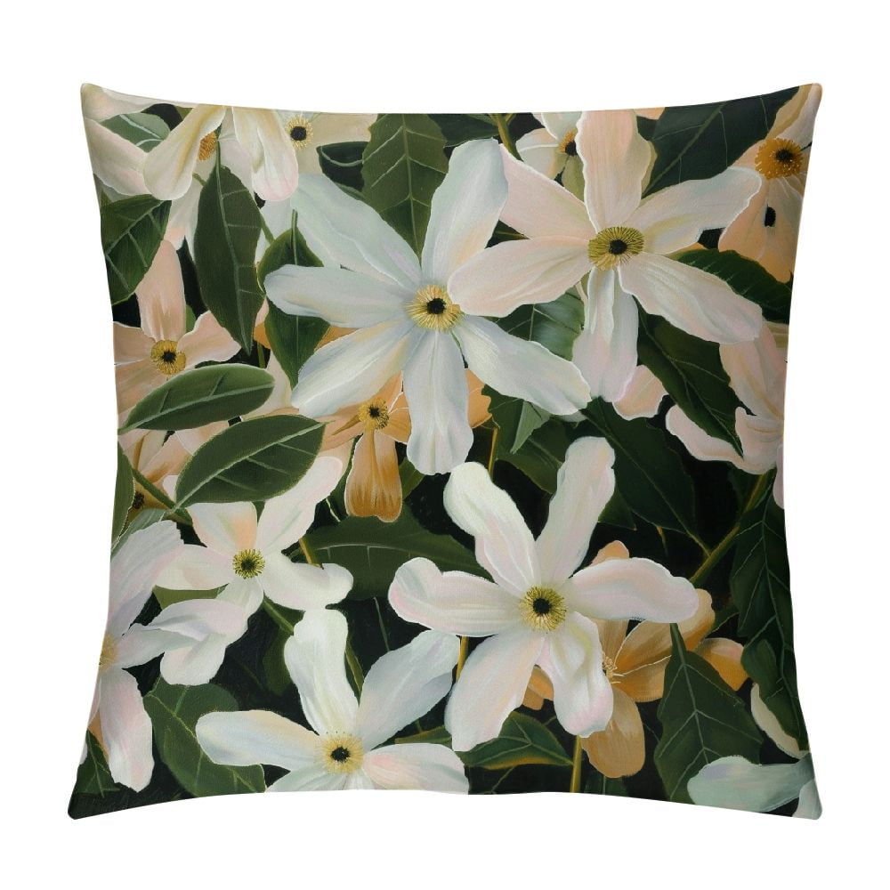 Creowell Sage Daisy Pillow Covers Fall Farmhouse Print Decorative ...