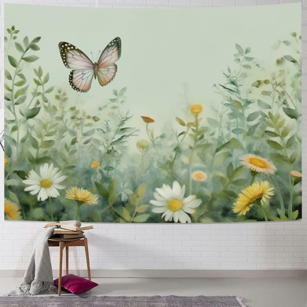 Creowell Sage Green Leaves Tapestry Eucalyptus Leaf Botanical Plant ...