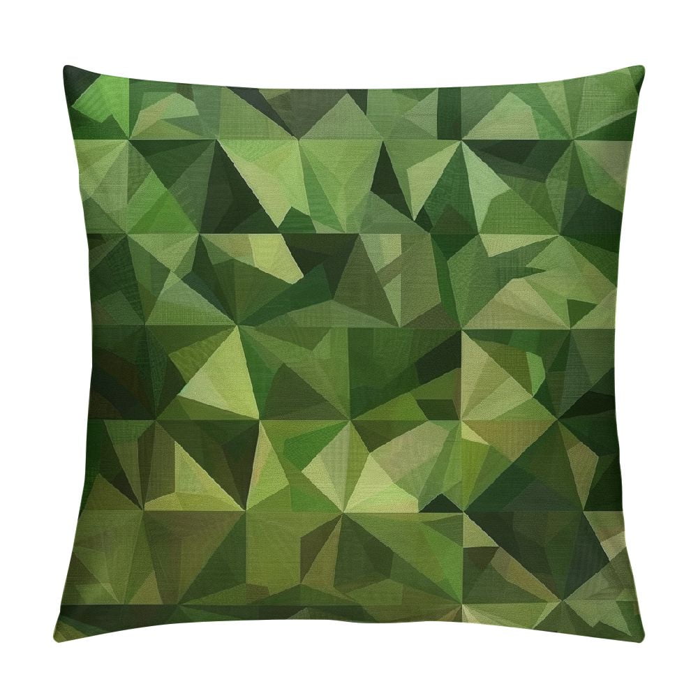 Creowell Sage Throw Pillow Cushion Cover, Abstract Camouflage Pattern ...