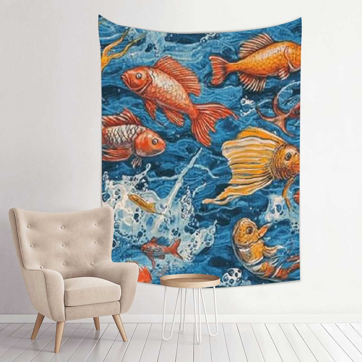 Creowell Sea Creatures Wall Hanging Tapestry 100% Polyester Art 30x40in ...