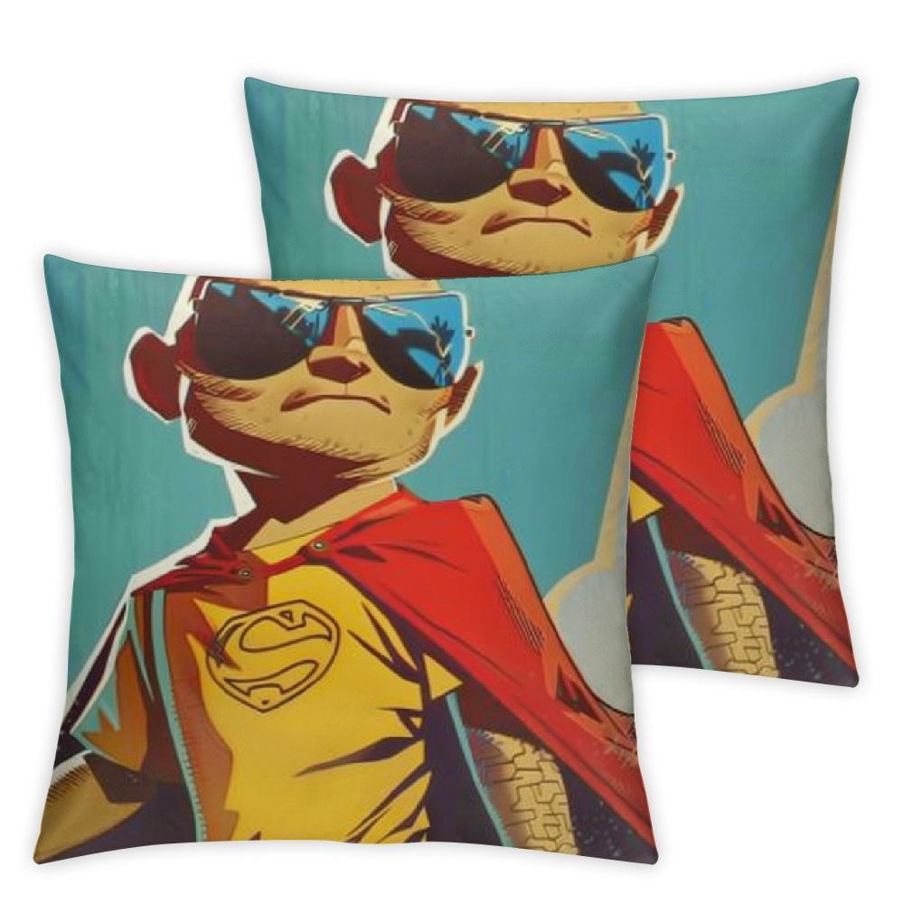 Creowell Set of 2 Throw Pillow Cover ,Funny Cartoon Cute Brown Potato ...