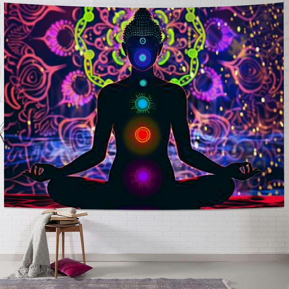 Creowell Seven Chakra Tapestry - Bohemian Mandala Yoga Meditation Wall ...