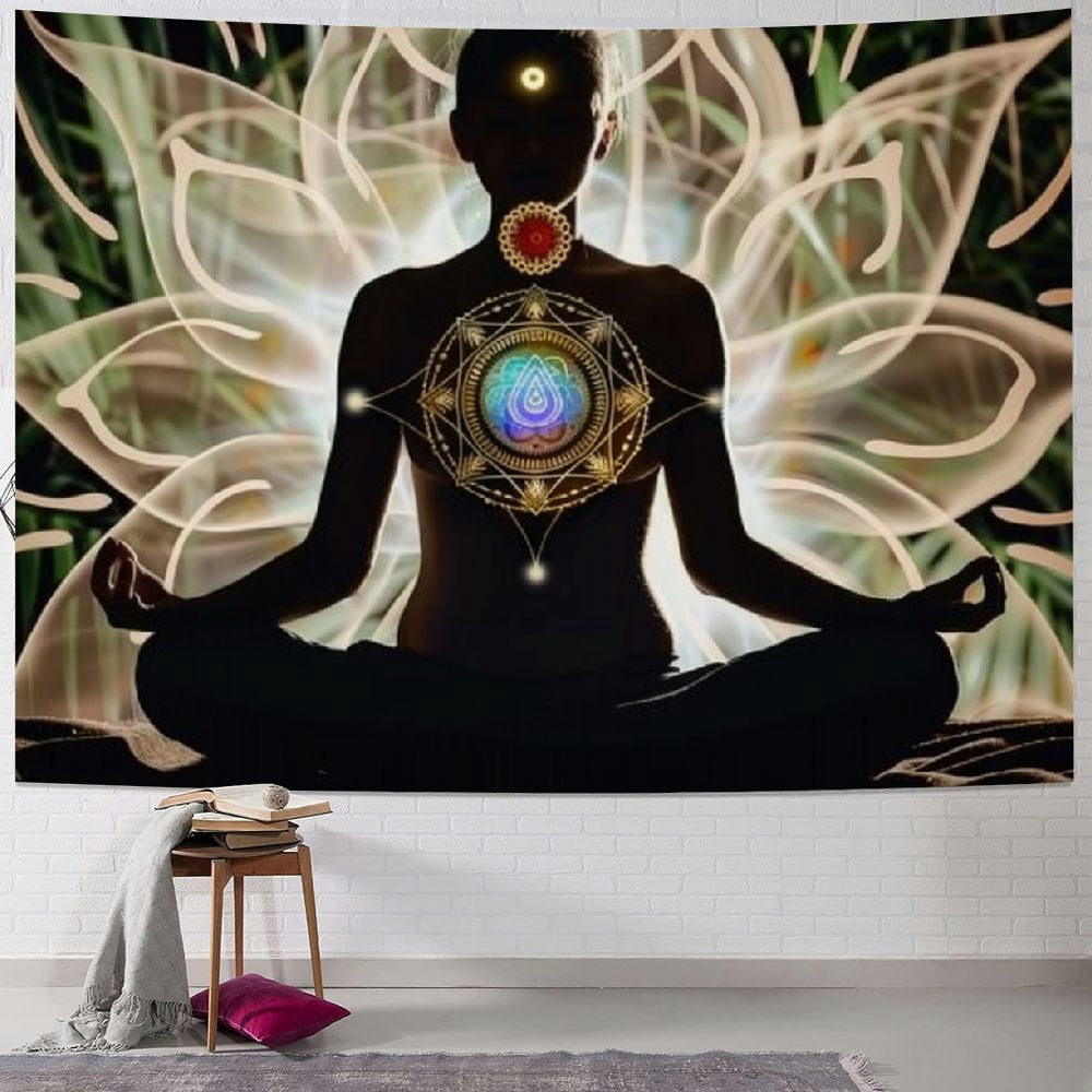 Creowell Seven Chakra Tapestry, Mandala Eyes Yoga Meditation Zen Decor ...