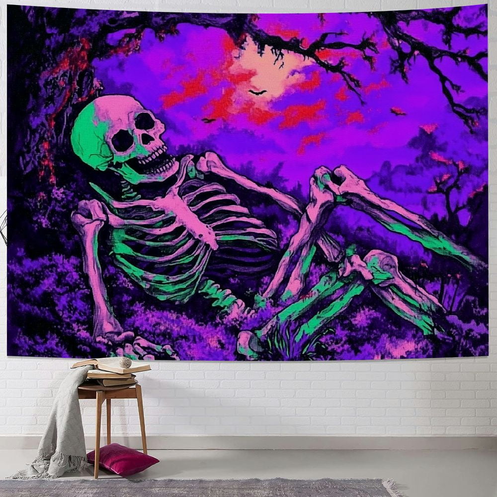 Creowell Skull Tapestry Skeleton Tapestries Tapestry Tapestry Gothic ...