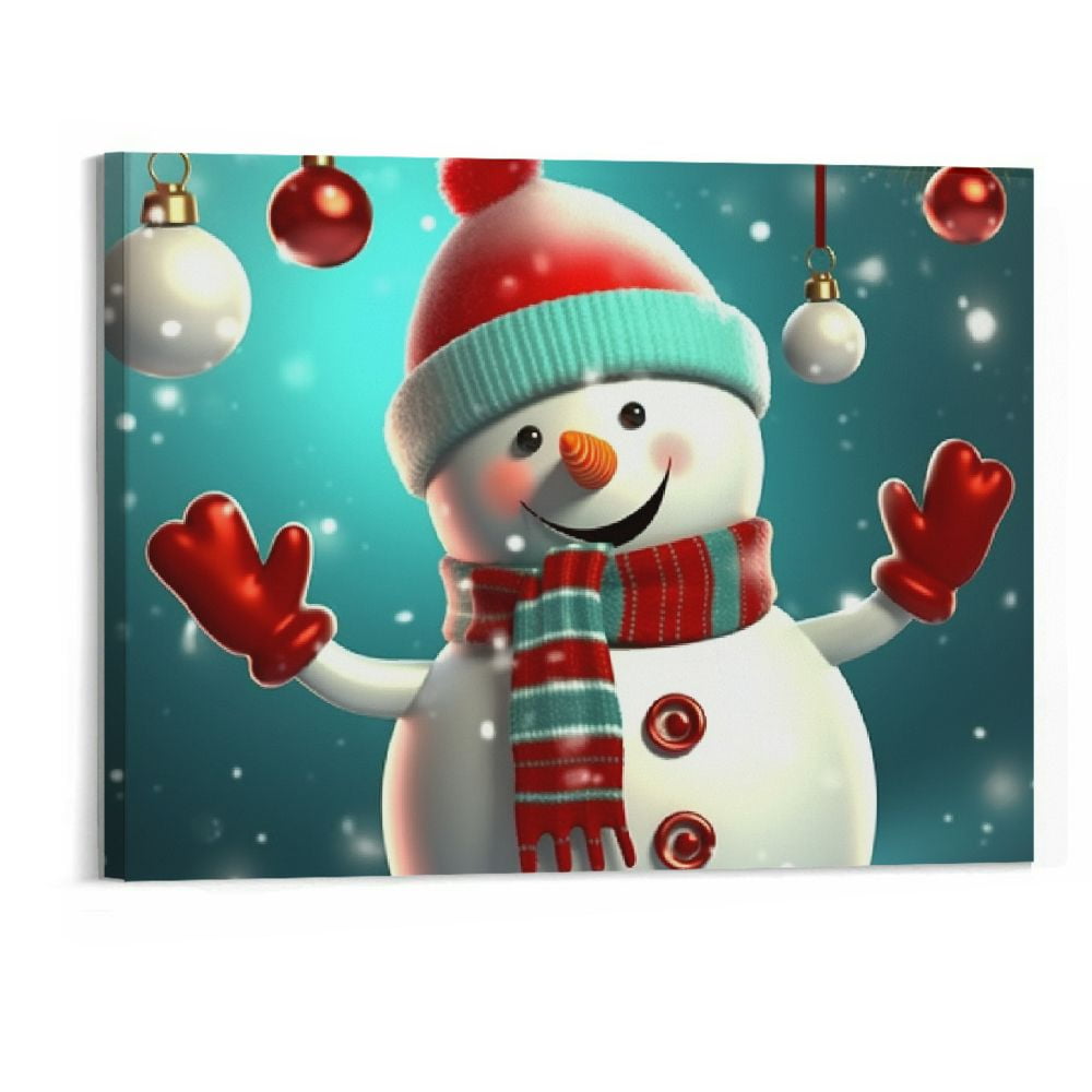 Creowell Snowman Wall Art - Christmas Wall Art, Christmas Pictures Wall ...