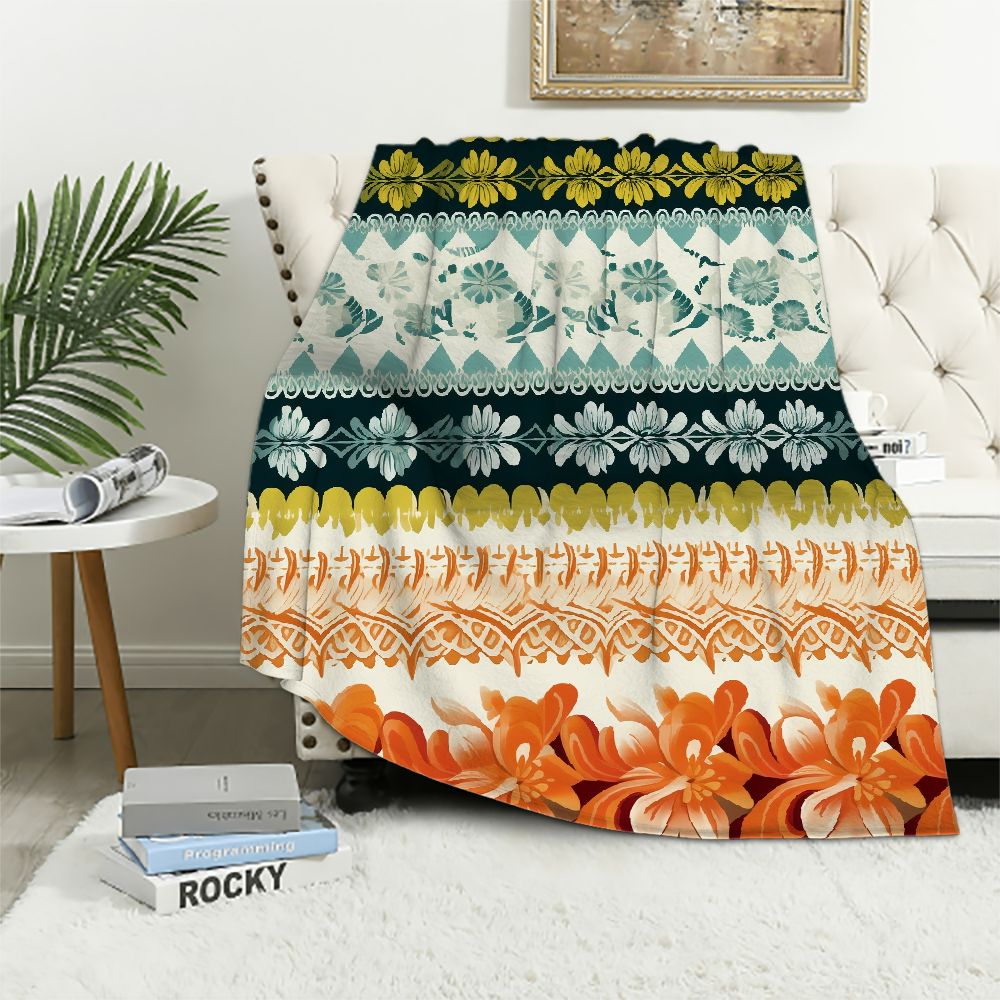 Creowell Soft Warm Throw Print Blanket for Couch Bed (Bohemia ...