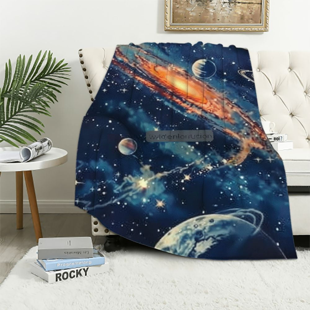 Creowell Space Blanket for Kids,Milky Way Solar System Space Adventure ...