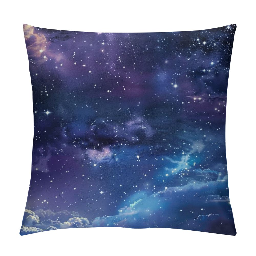 Creowell Space Throw Pillow Cushion Cover, Milky Way Themed Dark Matter ...