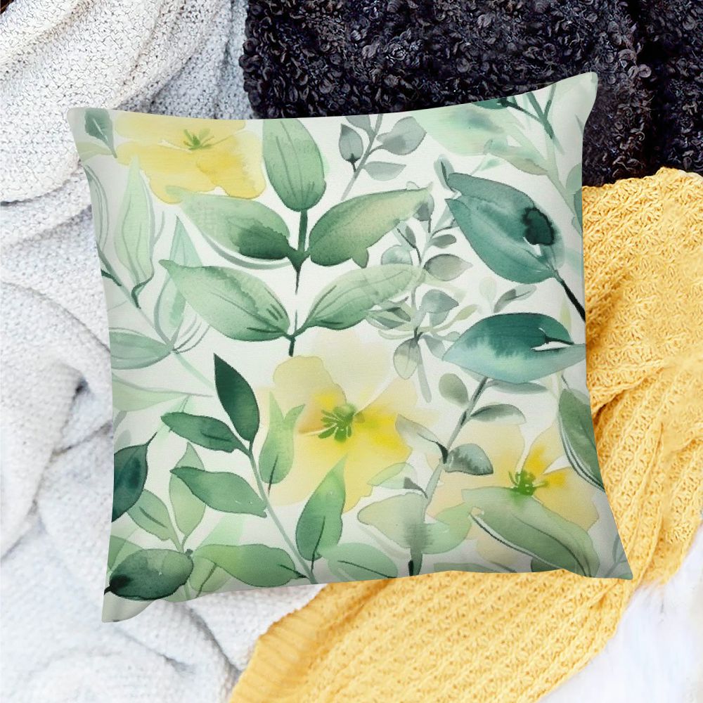 Creowell Square Cushion Cover with Flower Pattern for Home Sofa Couch ...