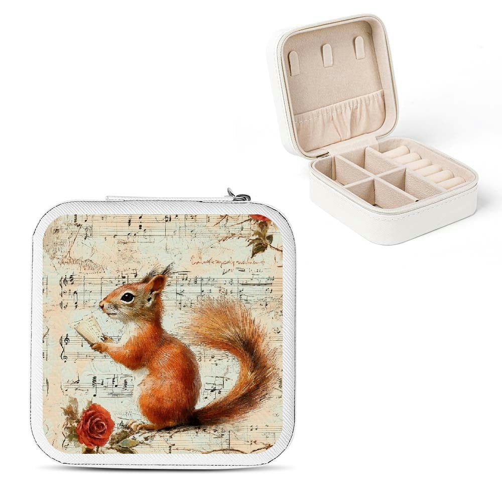 Creowell Squirrel Roses Friendship Day Gifts Jewelry Box, Small Jewelry ...