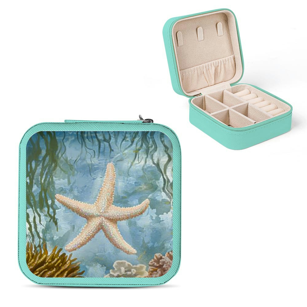 Creowell Starfish Coral Algae Jewelry Storage Box for Travel Essentials ...
