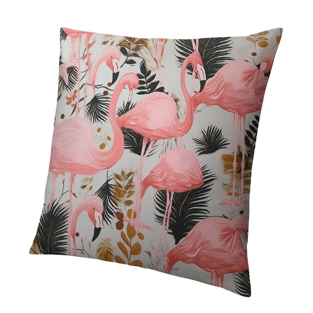 Creowell Summer Flamingo Pillow Covers for Couch Sofa Bed,Hand Draw ...