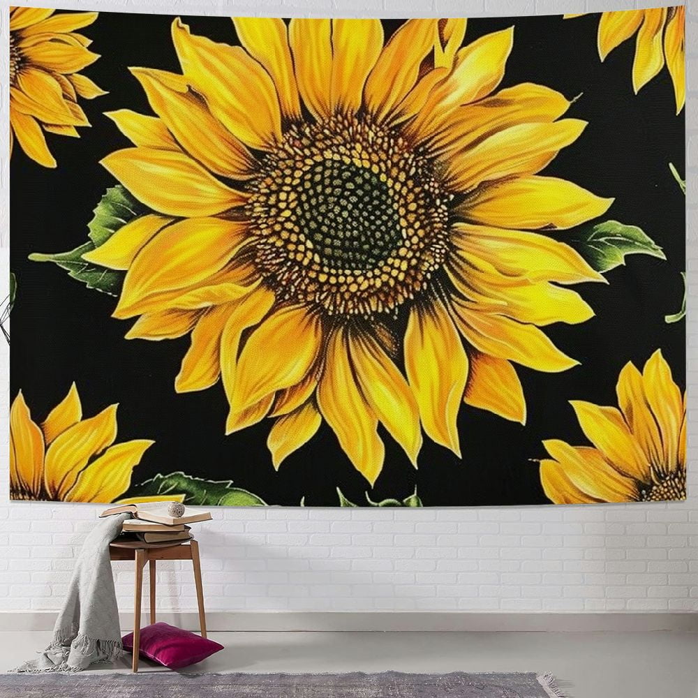 Creowell Sunflower Tapestry Wall Hanging for Bedroom Living Room Dorm ...