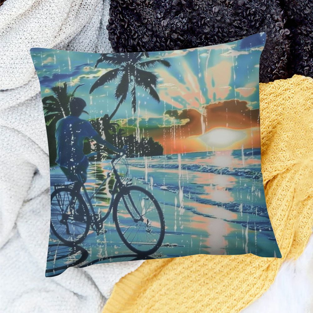 Creowell Sunset Theme Pillow Covers for Home Sofa Couch, Set of 1, Soft ...