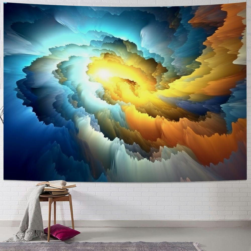 Creowell Swirl Beeple Generative Art Tapestry Wall Hanging Living Room ...