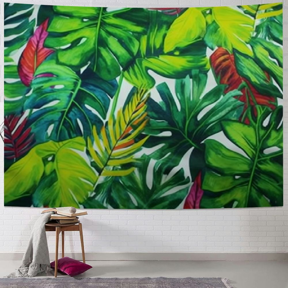 Creowell Tapestry Palm Tapestry Palm Tree Leaves Wall Tapestry ...