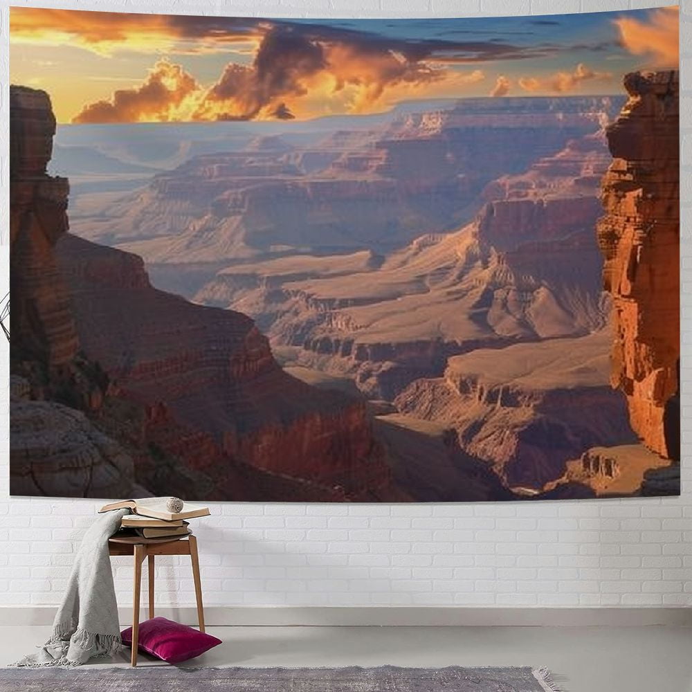 Creowell Tapestry Wall Hanging Grand Canyon Mountain National Park Seen ...