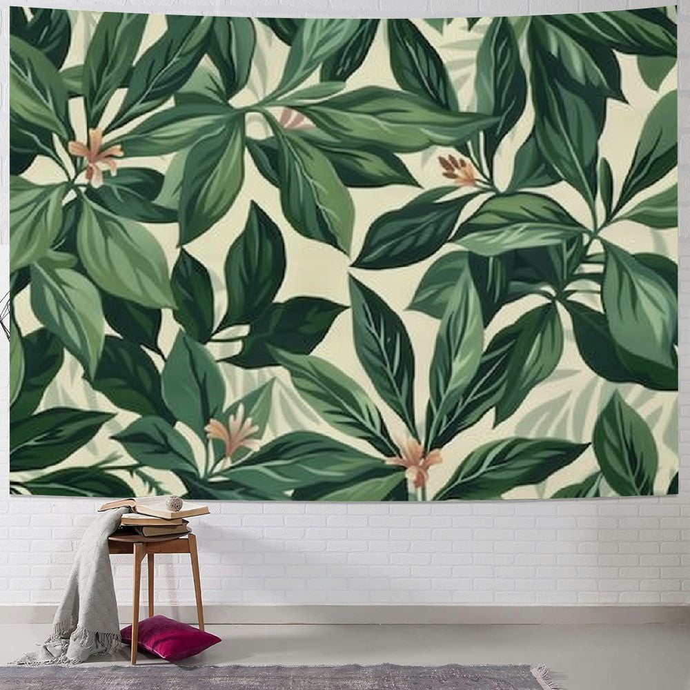 Creowell Tapestry Wall Hanging Spring Plants Tapestries Aesthetic Green ...