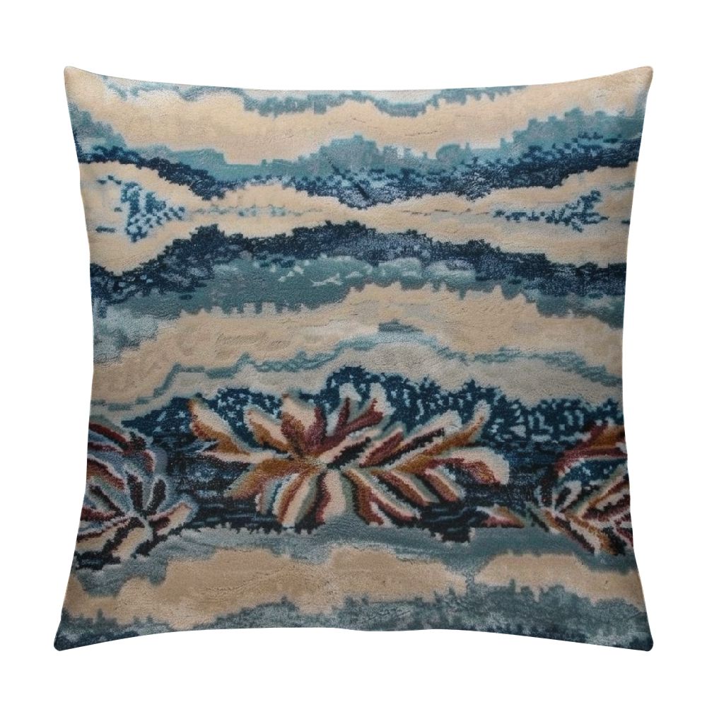 Creowell Teal Blue Faux Fur Fluffy Throw Pillow Covers Boho Plush Fuzzy ...