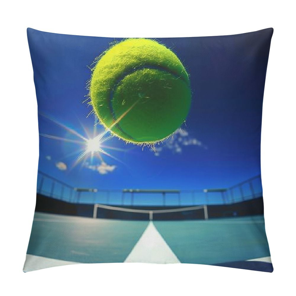 Creowell Tennis Ball in The air Print Throw Pillow Covers Fashion Throw ...