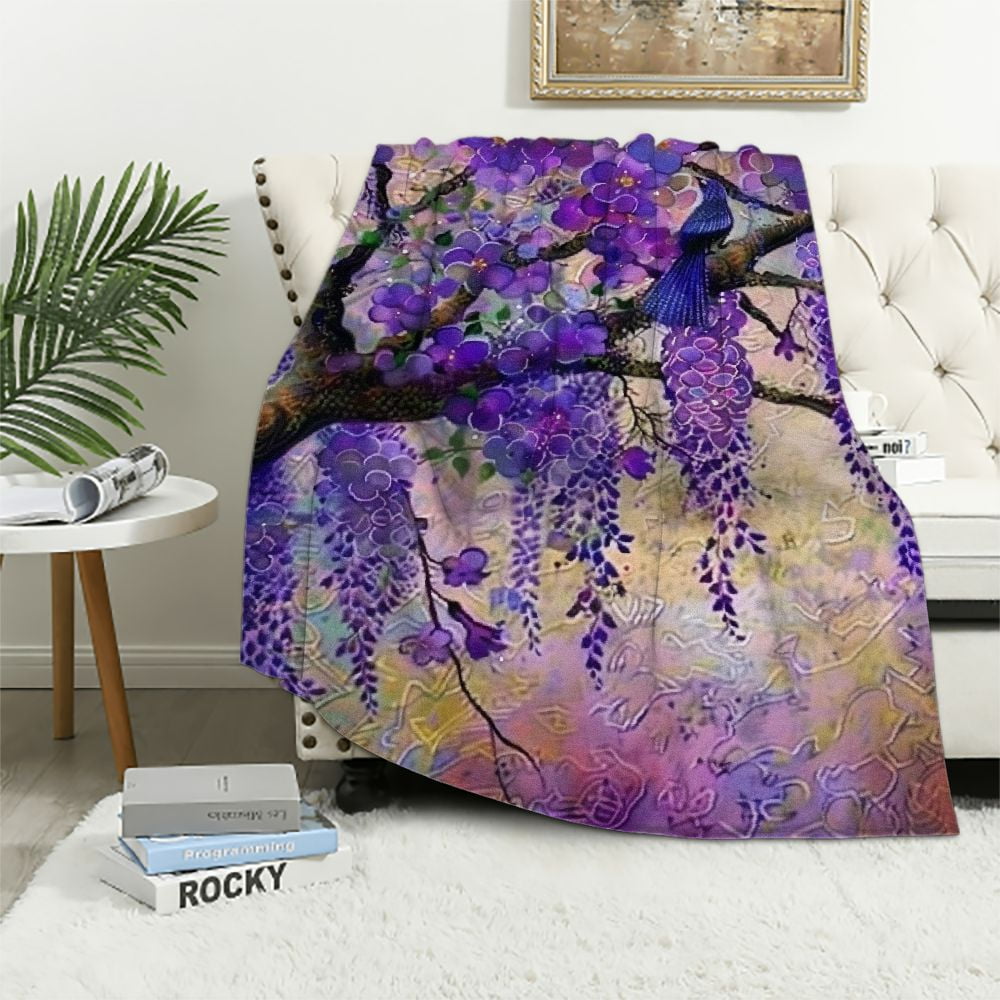Creowell Throw Blanket for Couch,Soft Blanket & Throws,Watercolor ...