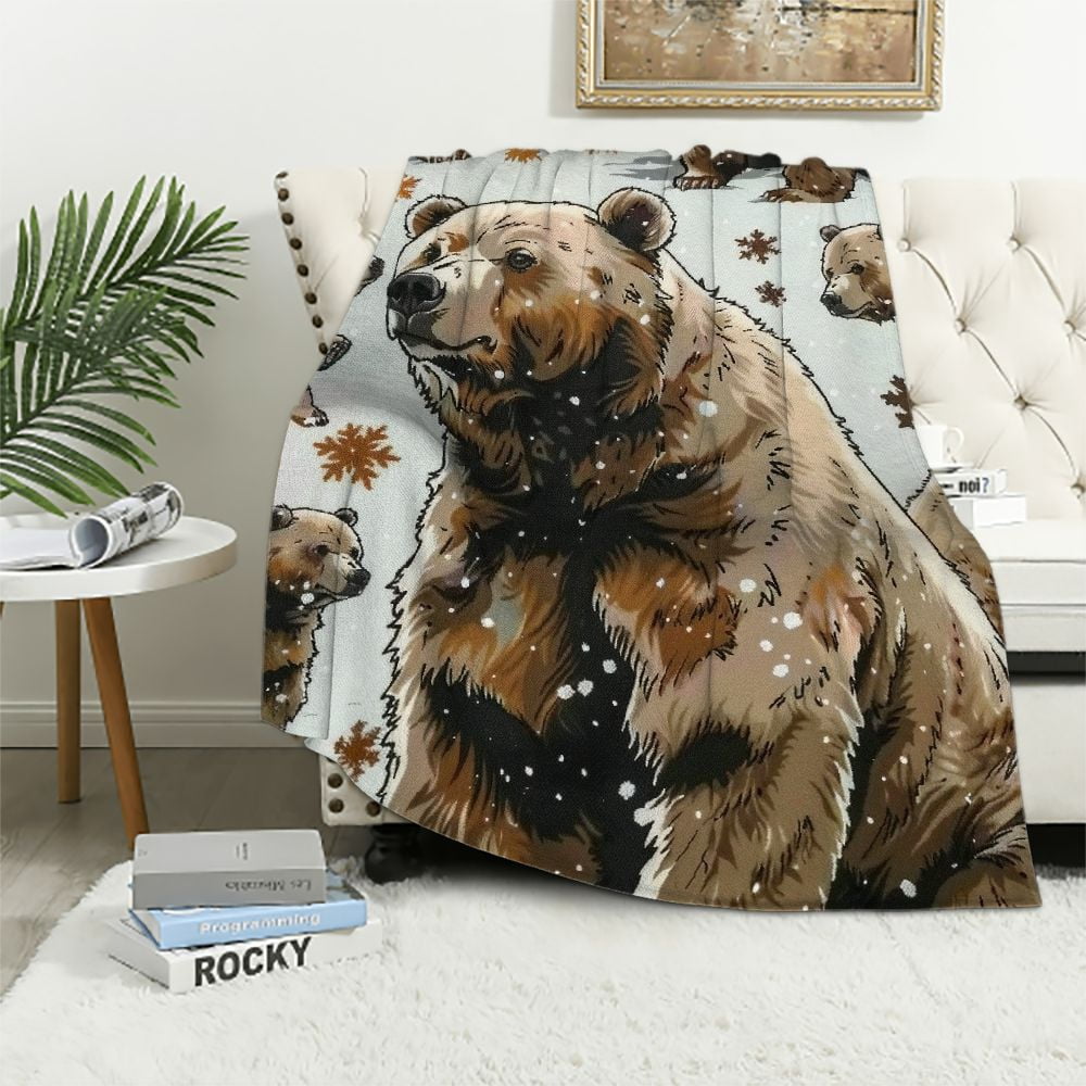 Creowell Throw Blankets for Sofa Couch Fluffy Cozy Flannel Travel ...