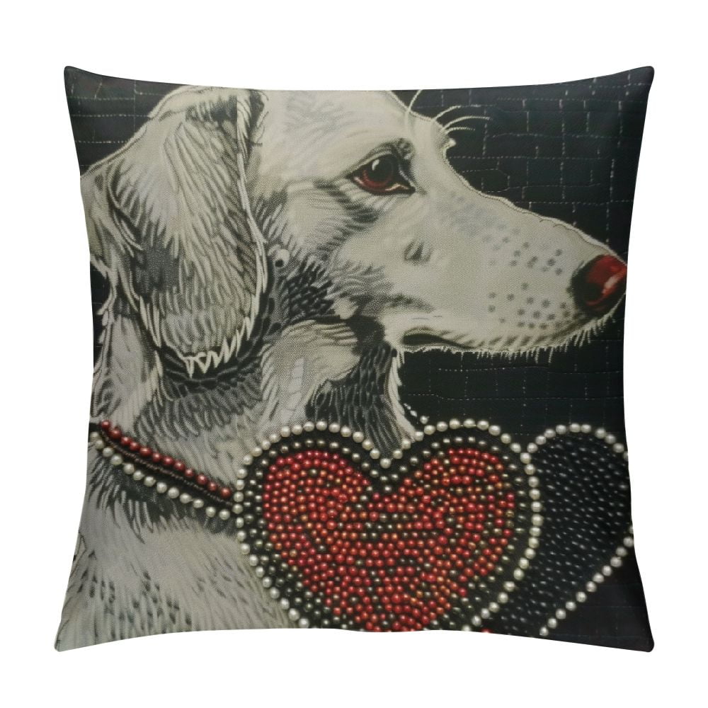 Creowell Throw Pillow Covers Yellow Labrador Lab Love Brown Chocolate ...