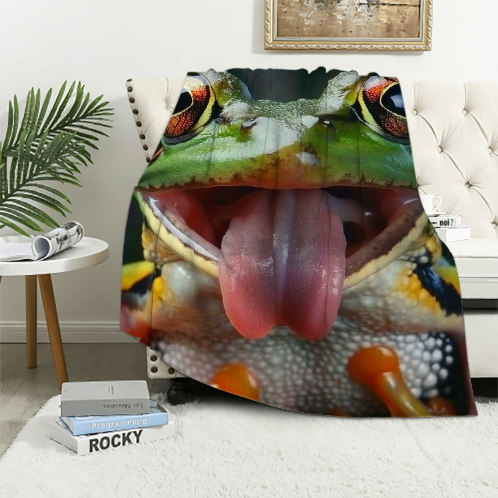 Creowell Tree Frog Throw Blanket Branches Blanket for Kids Adult Flying ...