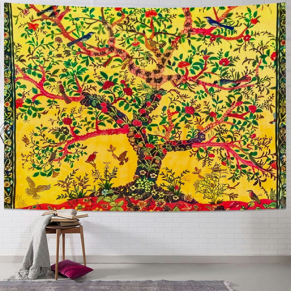 Creowell Tree of Life Nature Forest Tapestry Indian Tapestries Dorm ...