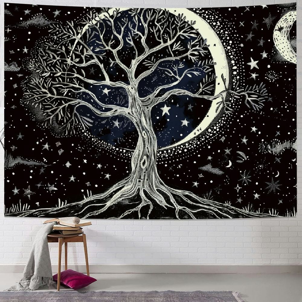 Creowell Tree of Life Tapestry,Galaxy Space Tapestries Aesthetic ...