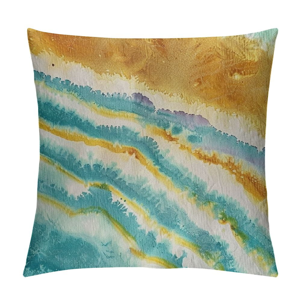 Creowell Vintage Abstract Watercolor Blue Yellow Turquoise Gradient ...