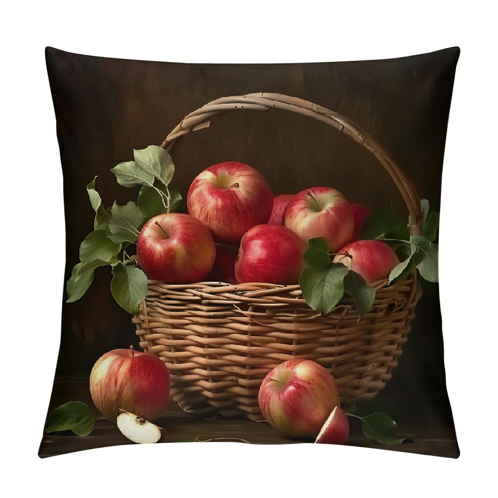 Creowell Vintage Farmhouse Rustic Pillow Covers Retro Fruit Throw ...