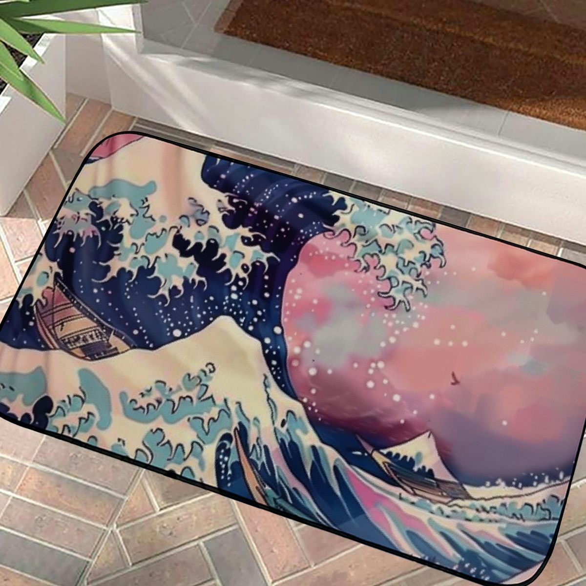Creowell Wave Boat Door Mat Outdoor Indoor Welcome Mats for Home ...