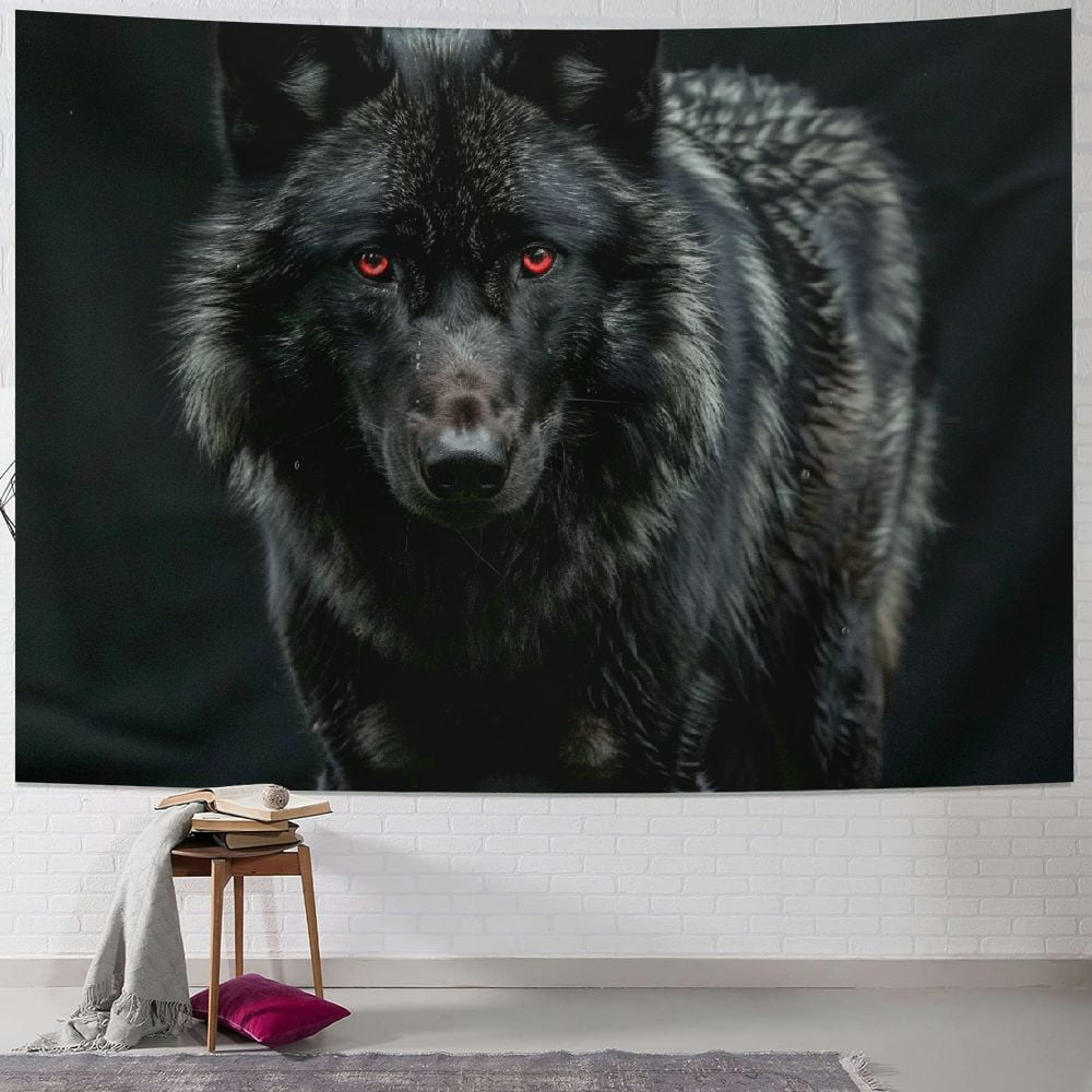 Creowell Wild Animals Tapestry, Cool Wolf Tapestry Wall Hanging, Forest ...