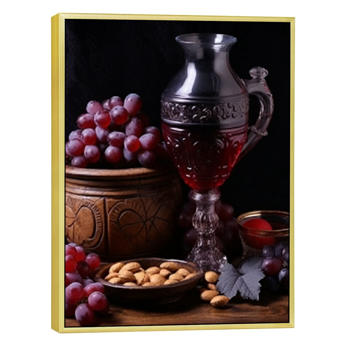 Creowell Wine Decor Burgundy Wall Art Modern Grape Pictures Canvas ...