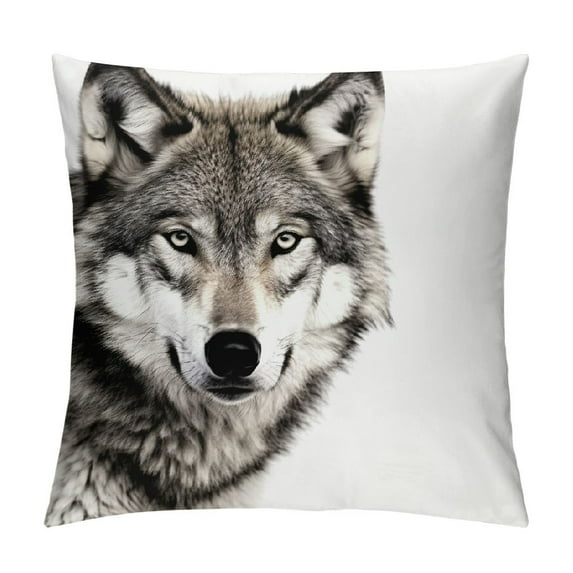 Creowell Wolf Pillow Cases with Zipper Short Plush Home Decor for ...