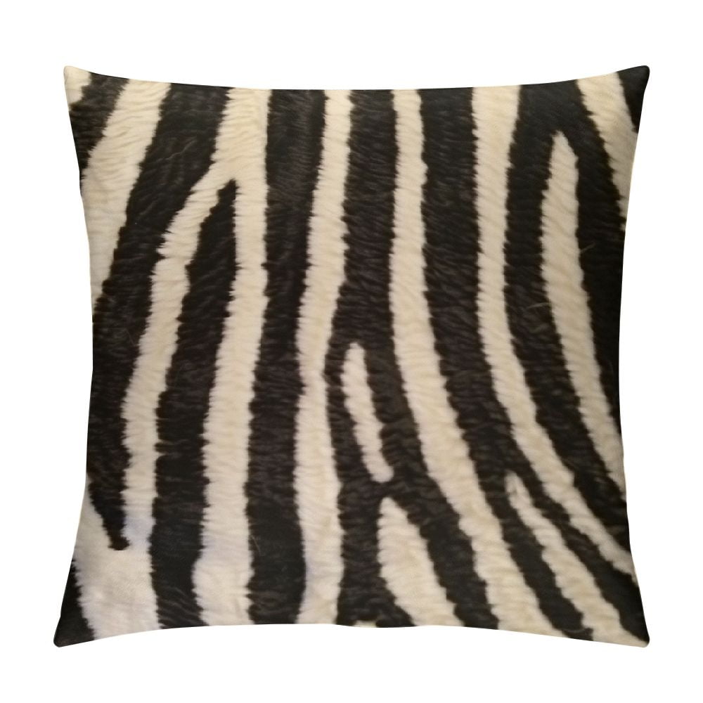 Creowell Zebra Decor Animal Print Zebra Pillow Covers Throw Pillows ...