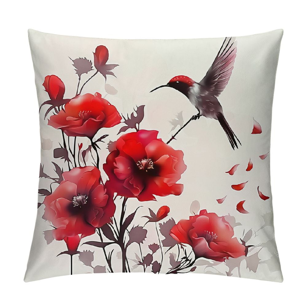 Creowell Zipper Closure Short Plush Pillow Covers (Universal 1) - Red ...