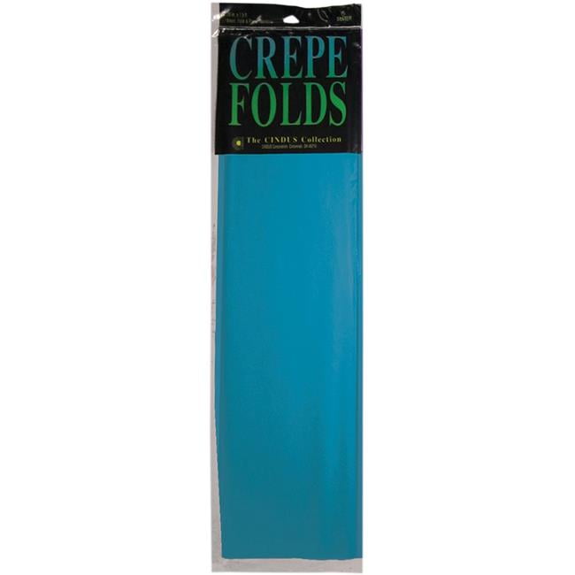 Crepe Folds 20"X7.5'-Turquoise, Pk 6, Cindus - Walmart.com
