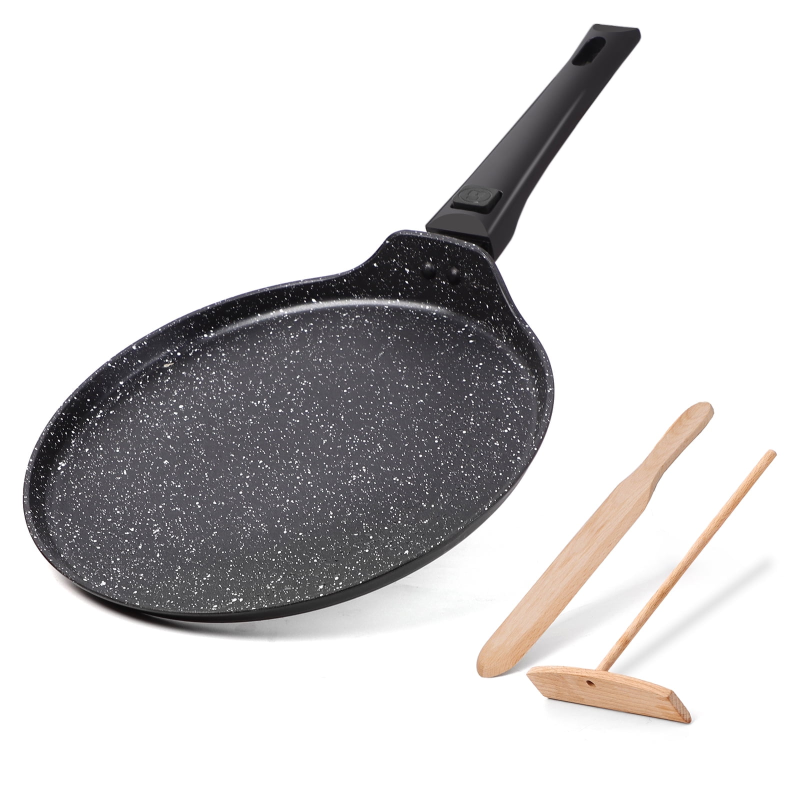 Clatine 11 inch Nonstick Crepe Pan with Detachable Handle, PFOA-Free ...