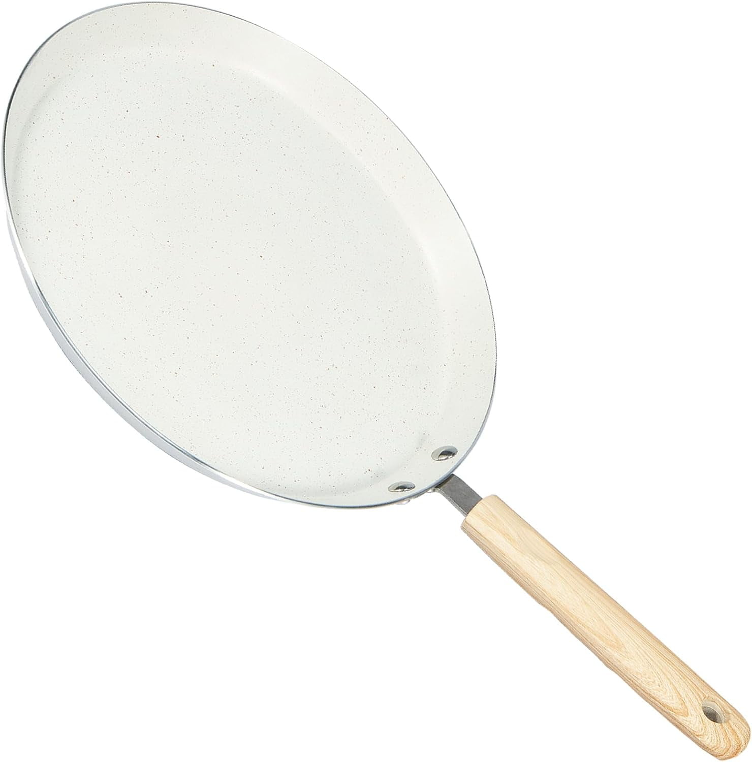 Crepe Pan with Wood Handle Nonstick Frying Pan for Stove Top ...