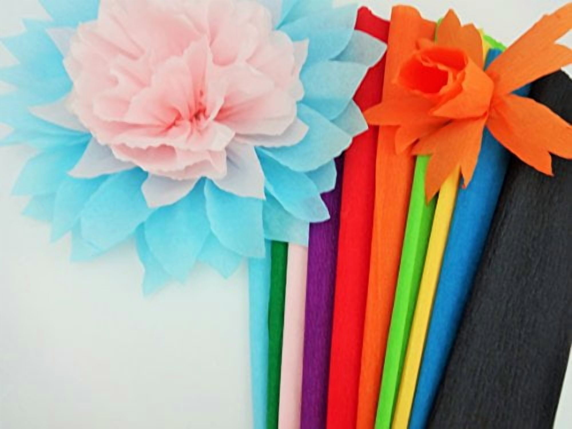 Crepe Paper 10 Flower Making Art Projects Crepe Paper - Walmart.com