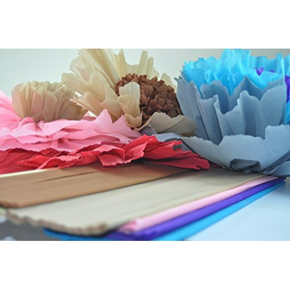 Crepe Paper 12 Different Colors Flower Making Art Projects Crepe Paper ...